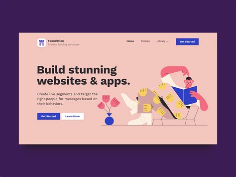 Foundation Startup Landing Page Bootstrap Website Template Website Template Startup Website