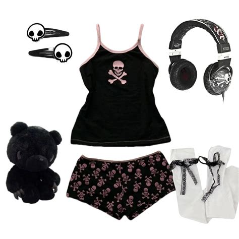 Pjs Emo Y2k Outfit Inspo ♡ Pyjamas Coole Outfits Harajuku