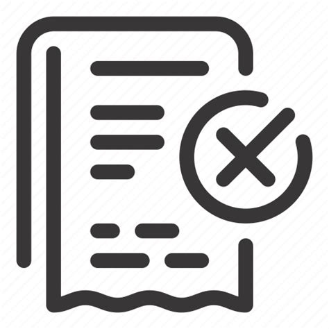 Cancel Cross Remove Reject Delete Receipt Invoice Icon Download