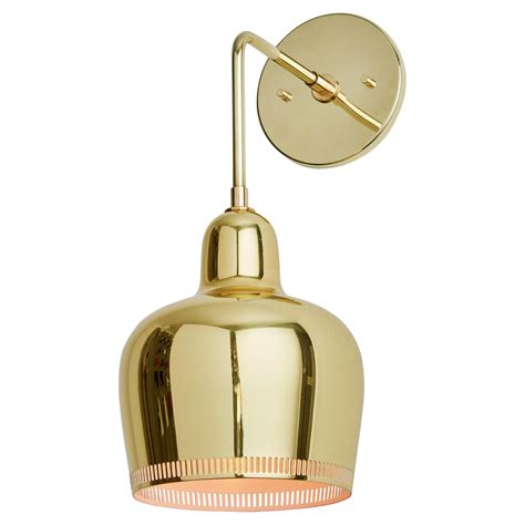 Authentic Pendant Light A Beehive In White With Brass Alvar Aalto And Artek For Sale At
