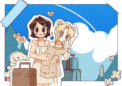 Safebooru 2girls Absurdres Bare Arms Bare Shoulders Blonde Hair Blush