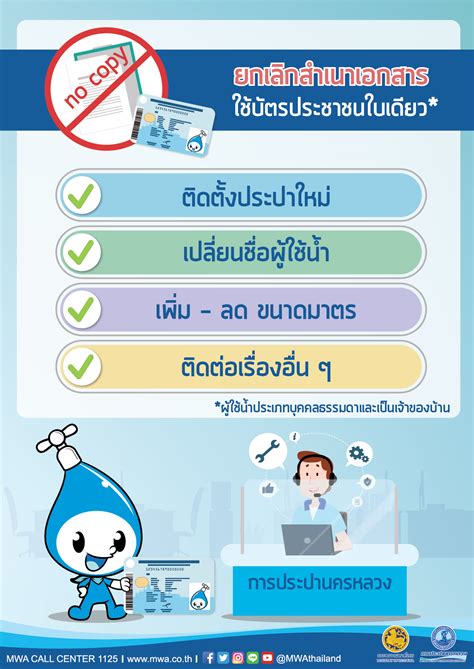 การประปานครหลวง กปน ยกเลิกสำเนาเอกสาร No Copy ในการให้บริการงาน