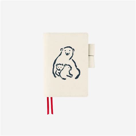 호보니치 테쵸 이즈미 시오카와 폴라 베어 텐더 하트 A6 커버 Hobonichi Kream