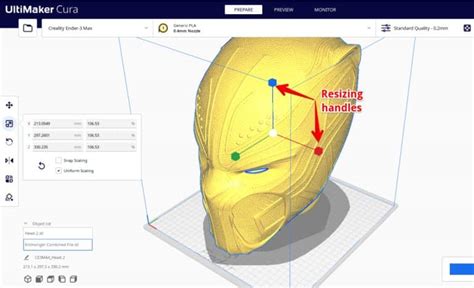 how to scale a 3d printed helmet or mask 8 steps 3d printerly