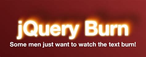 Create Flame Like Text Effect With Jquery Burn Plugin Web Resources