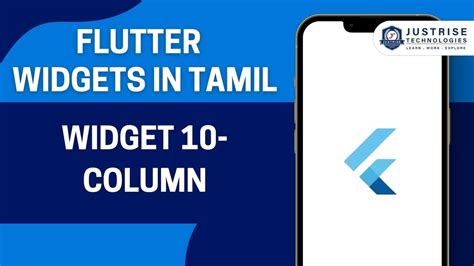 Widget 10 Column Flutter Widget In Tamil Just Rise Academy Youtube