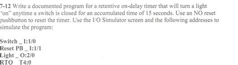Solved Write A Docunented Program For A Retentive Chegg