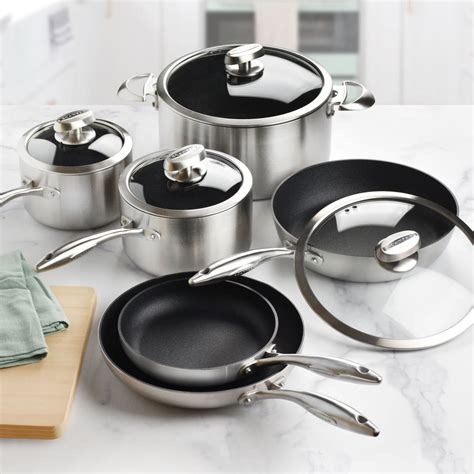 Scanpan Cx Cookware Set 10 Piece Stainless Steel Nonstick Cutlery And More