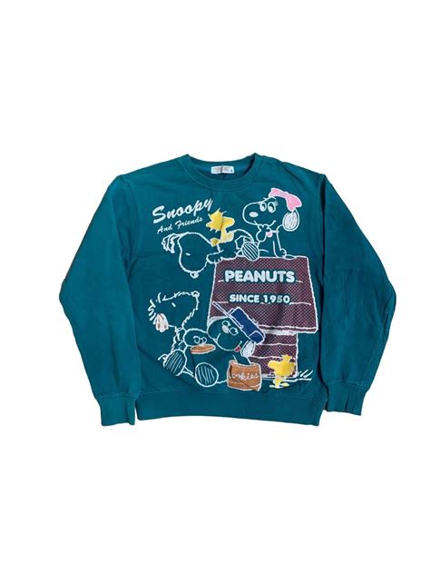 Vintage Vintage Peanuts Snoopy Fullprint Cartoon Sweatshirt Grailed