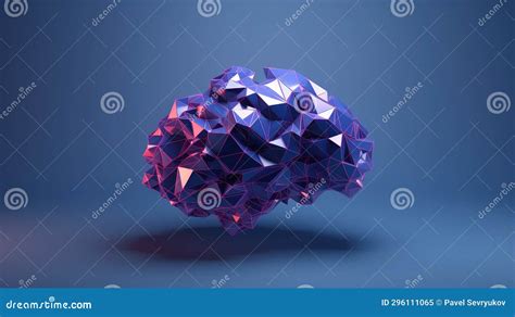 Gon Brain Low Poly Stock Illustration 296111065