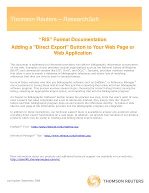 Fillable Online RIS Format Documentation Fax Email Print PdfFiller