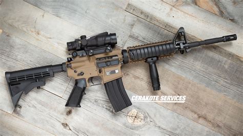 Fn 15 Military Collector M4 Taupe With Acog 4x32 Bac Cerakote Services