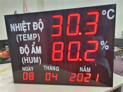 Bảng led nhiệt độ độ ẩm cảnh báo qua SMS