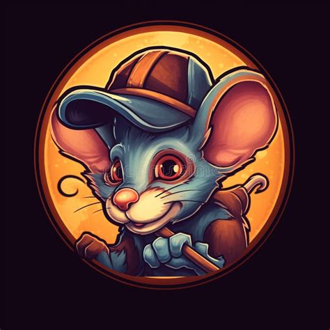 Mice Logo 2d Digital Illustration Stock Illustration Illustration Of