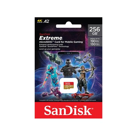 การ์ดหน่วยความจำ Sandisk Extreme Microsdxc 256gb V30 U3 C10 A2 190mbs