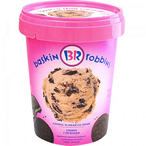 Мороженое «Баскин Роббинс сливки с печеньем 1000 мл купить с доставкой цены в интернет