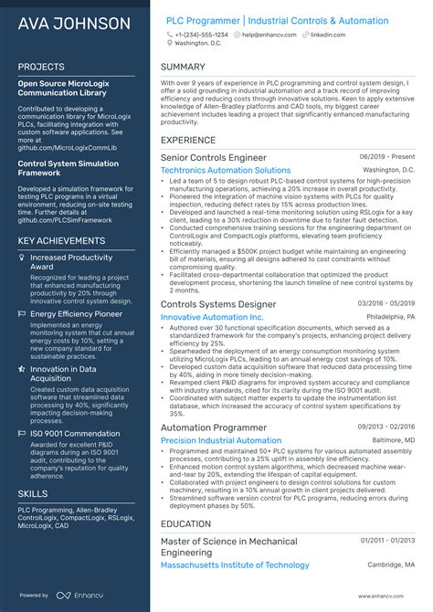 10 Plc Programmer Resume Examples And Guide For 2025