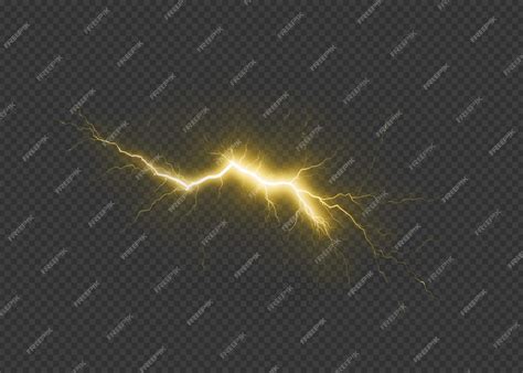 Premium Psd Lightning Isolated Transparency Background
