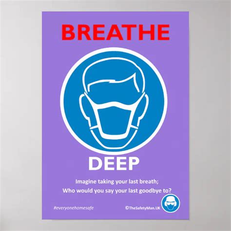 Breath Deep Rpe Safety Poster Zazzle