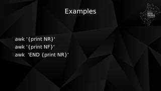 POSS 2019 Learn AWK In 15 Minutes PPT