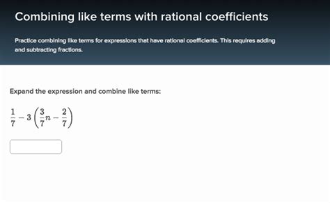 17 337n 27 Combining Like Terms With Rational Coefficients