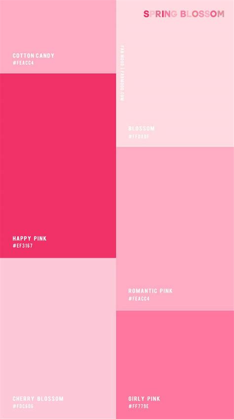 Romantic Pink Color Palette