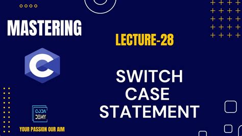 Mastering C Switch Case Statement Codademy Cprogramming Bengali