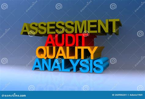 Assessment Audit Quality Analysis On Blue Stock Illustration
