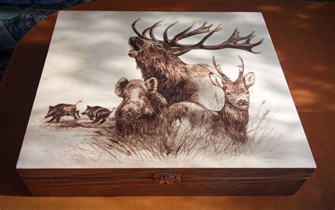 Hunter S Chest Pyrography Woodburning By Art Caren On Deviantart Art