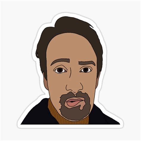 Lin Manuel Miranda Biting His Lip Sticker For Sale By Maddysylvester