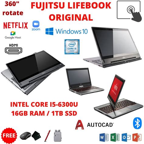 In Fujitsu Lifebook T Touch Screen Core I Th Gb Ram Tb Ssd Best For Design Edit