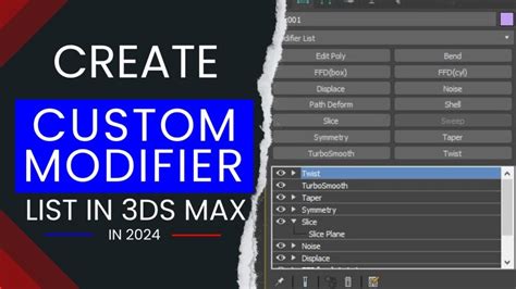 Create A Custom Modifier List In 3ds Max 2024 3ds Max Tips And Tricks
