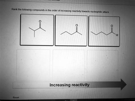 Rank The Following Compounds In Order Of Increasing Reactivity Towards Nucleophilic Attack