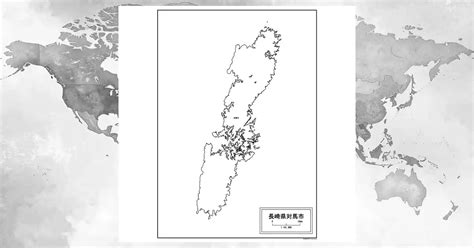対馬市の白地図を無料ダウンロード 白地図専門店