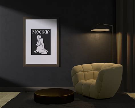 Dark Room Frame Mockup Free Vectors Psds To Download