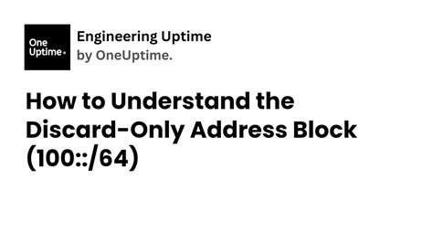 How To Understand The Discard Only Address Block 10064 100