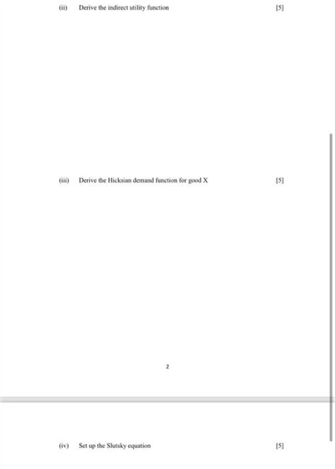 solved given the cobb douglas utility function u axαy1−α