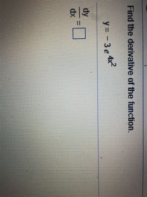 solved find the derivative of the function 4 2 6 リ y 3e