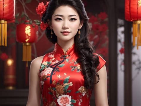 Premium Photo Happy Chinese New Year Beautiful Asian Woman Wearing