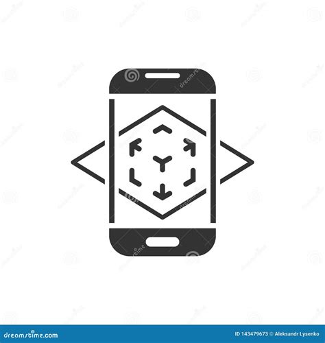Augmented Reality Icon In Flat Style Vr Device Vector Illustration On White Isolated Background