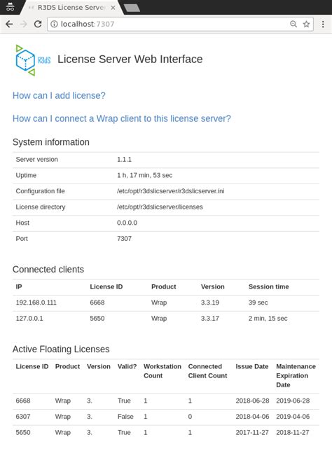 Web Interface — Faceform Wrap Documentation