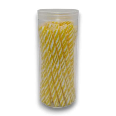 Sweet Treats Yellow Candy Poles Lemon Flavour 30 X 18g