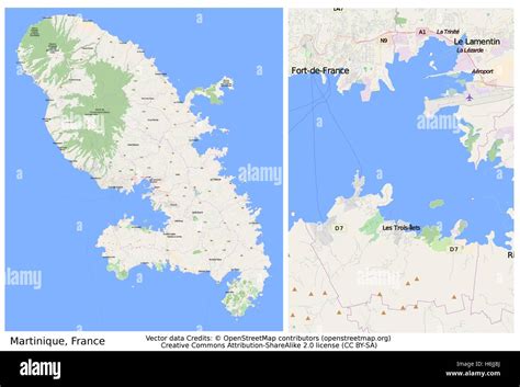 Map Of Martinique Stock Vector Images Alamy