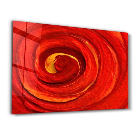 Red Gradient Glass Wall Art Artdesigna