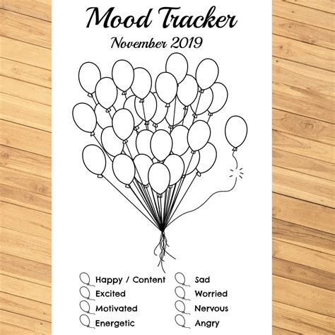 Free Printable Mood Tracker Bullet Journal Printable Word Searches