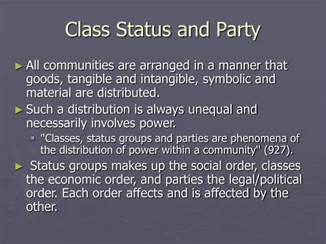Ppt Class Status And Party Powerpoint Presentation Free Download