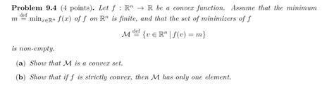Solved Problem 94 4 Points Let Frn→r Be A Convex