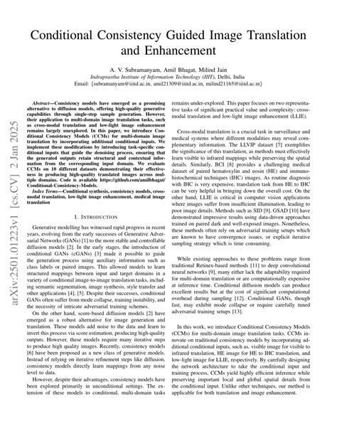 Pdf Conditional Consistency Guided Image Translation And Enhancement