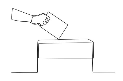 Premium Vector The Ballot Paper Is Folded Into A Rectangle And Then