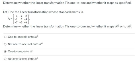Solved Determine Whether The Linear Transformation T Is Chegg